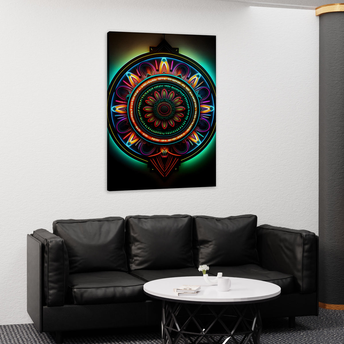 Radiant Reflections Mandala Canvas Wall Art Painting Prints & Artwork ...