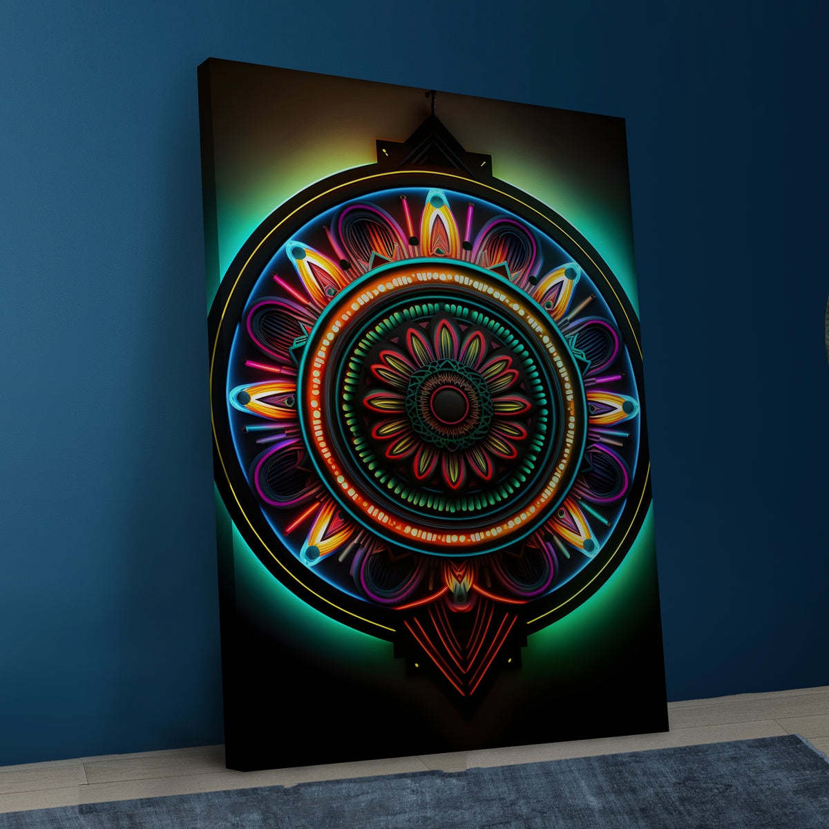 Radiant Reflections Mandala Canvas Wall Art Painting Prints & Artwork ...